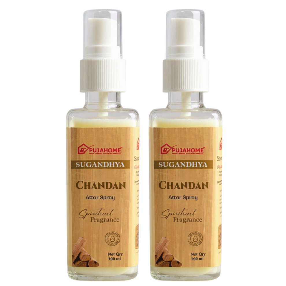 Pujahome Chandan (Sandalwood) Spray 100ml | Perfume Spray for Pooja Pu